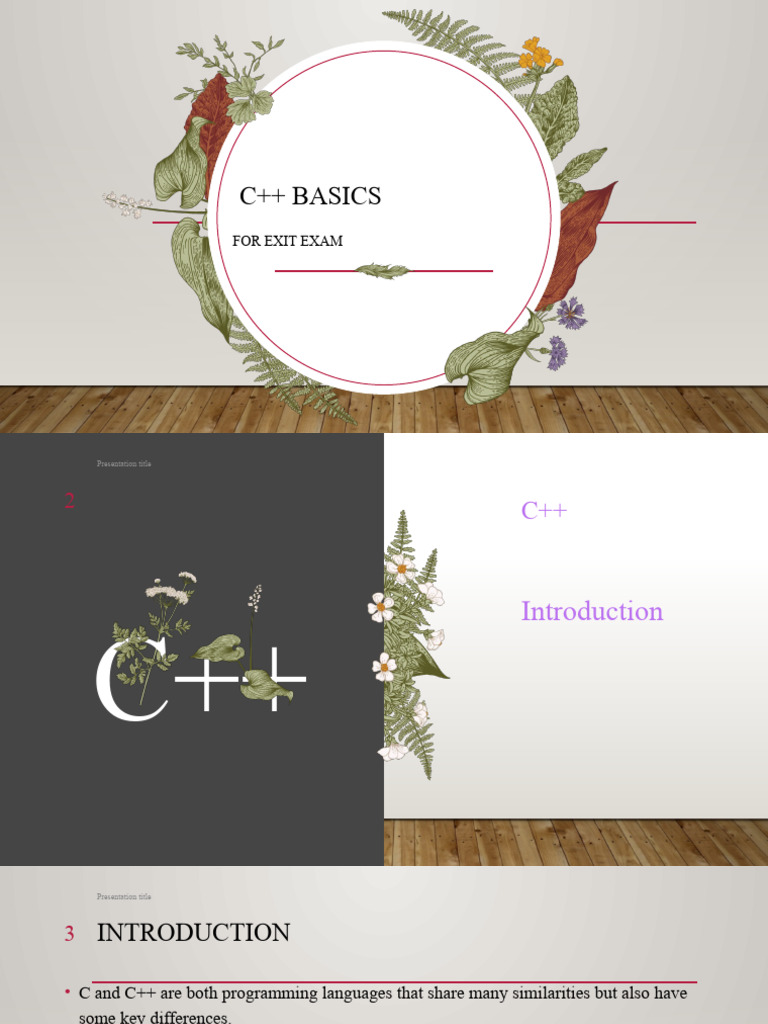 C++ Basics For Exit Exam | PDF | C++ | Data Type