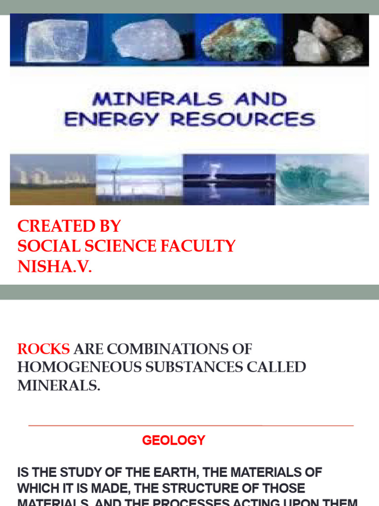 minerals ppt | PDF | Mining | Minerals