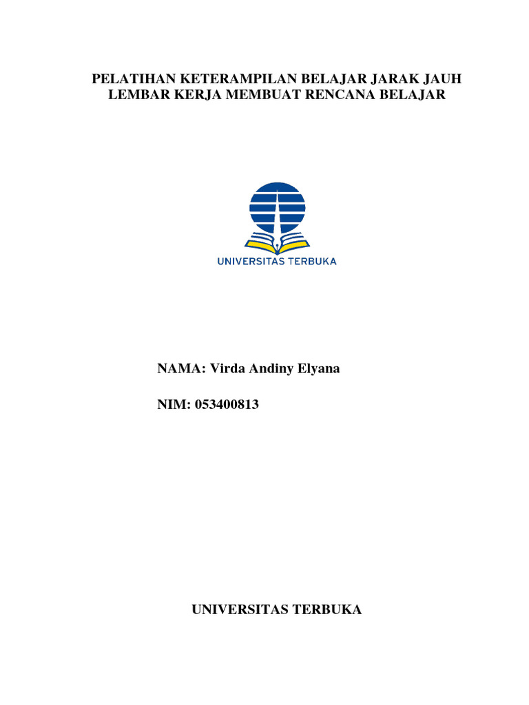 Rencana Belajar Mahasiswa UT | PDF