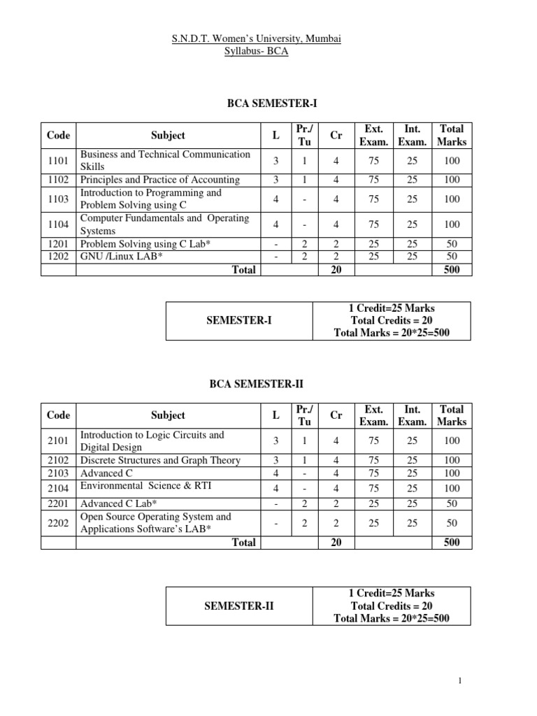 Syllabus For Bca | PDF | Constructor (Object Oriented Programming) | Programming