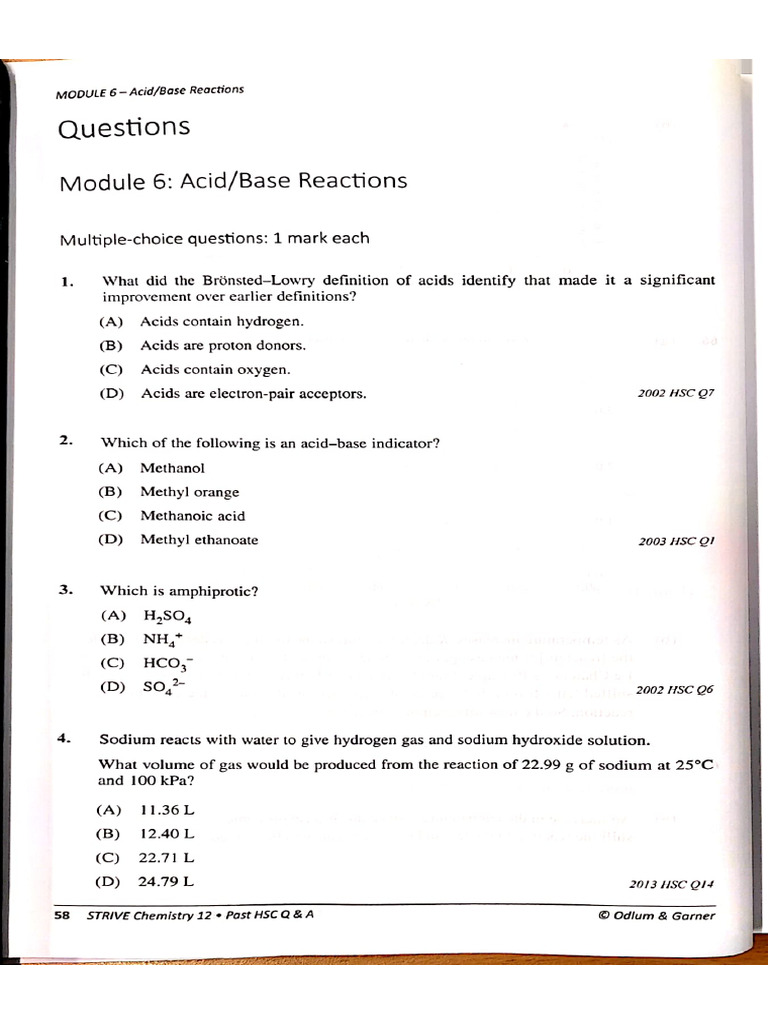 Mod 6 Chemistry | PDF