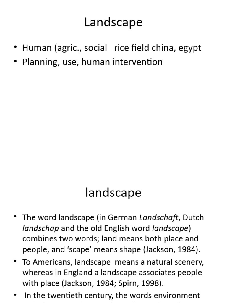 Meaning of Landscape 28-1-2-12 | PDF | Landscape | Ecology