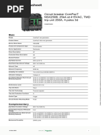 Product Data Sheet: Circuit Breaker, Compact Nsx250F, 36Ka/415Vac, 3 ...