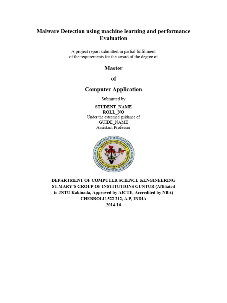 Machine Learning for Malware Detection | PDF | Malware | Support Vector ...