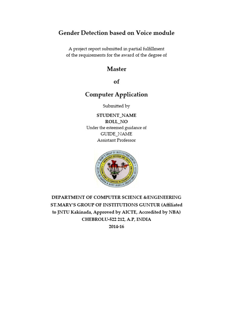 41 - Gender Detection Based On Voice Module | PDF | System On A Chip ...