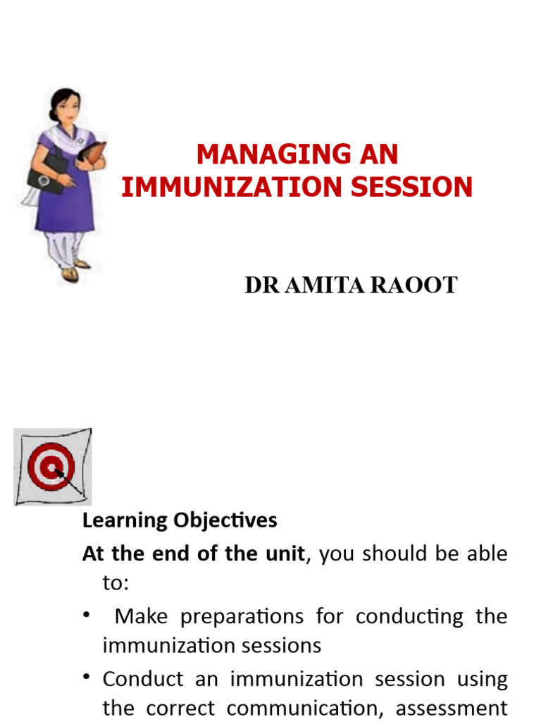 Immunization Session Management Guide | PDF | Vaccines | Injection ...