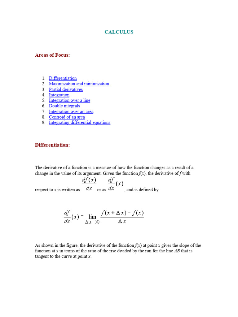 Calculus | Download Free PDF | Derivative | Integral