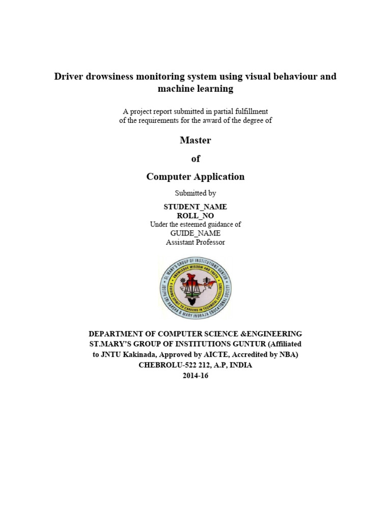 118 - Driver Drowsiness Monitoring System Using Visual Behaviour and Machine Learning | PDF ...