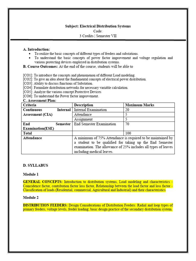 Electrical Distribution Systems Course Overview | PDF | Capacitor ...