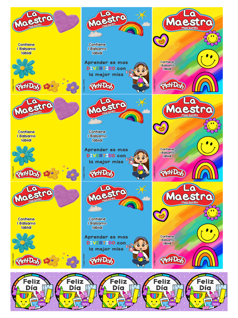 Tarjetas Playdo para Maestrps | PDF