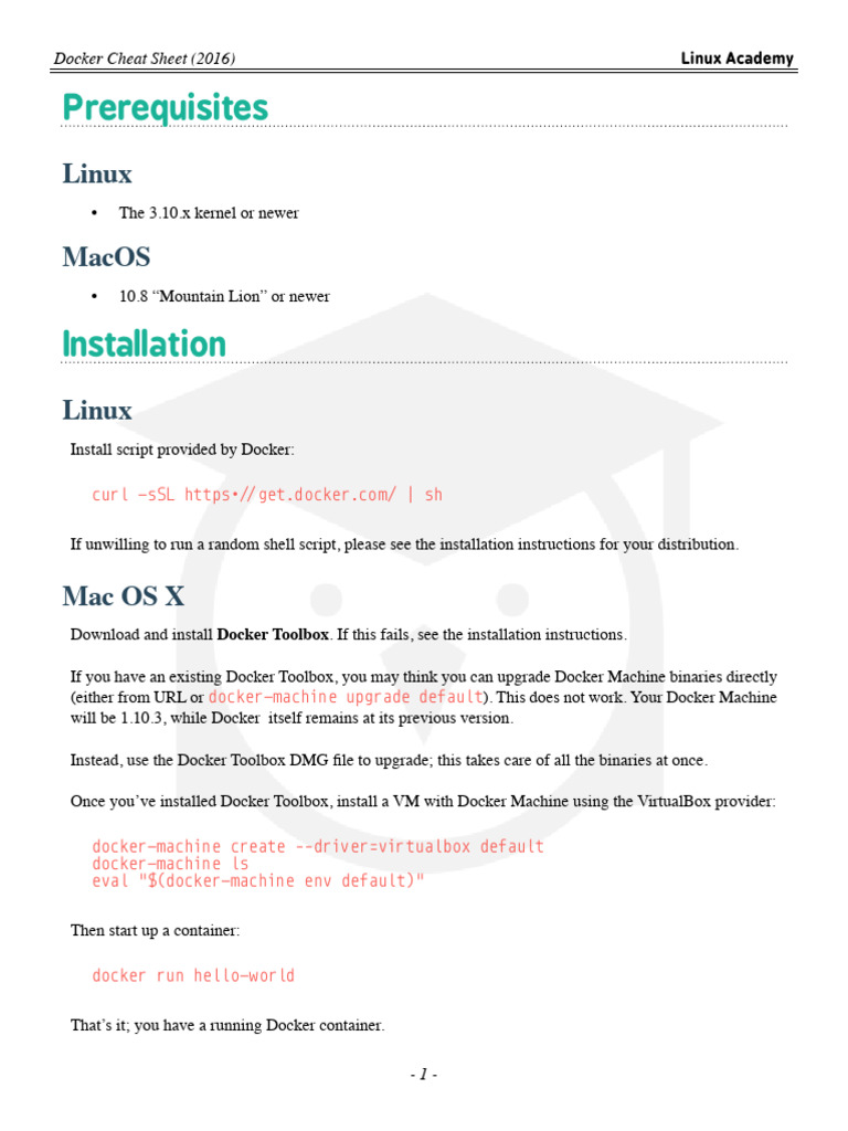 Docker Cheat Sheet | PDF | Windows Registry | Superuser Docker Cheat Sheet | PDF | Windows Registry | Superuser