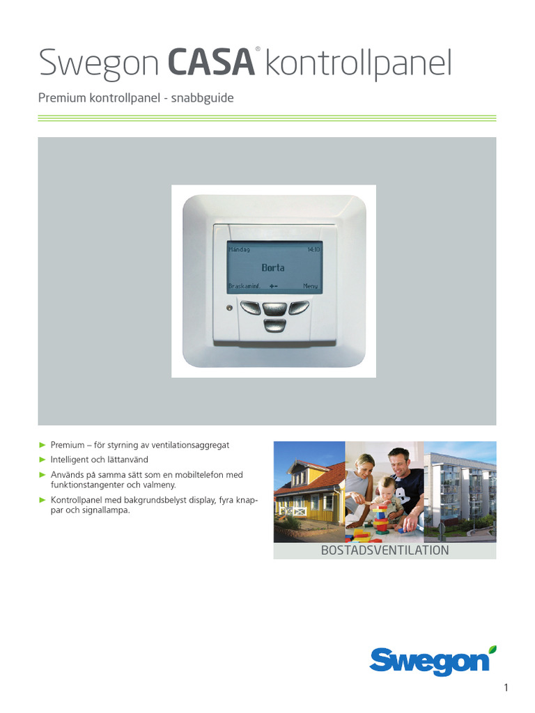 Swegon_casa_manual | PDF