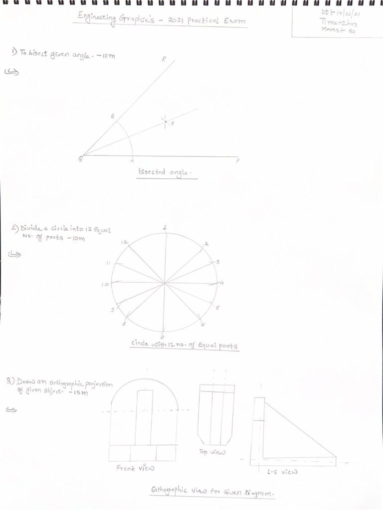 Engineering Graphics Practical | PDF