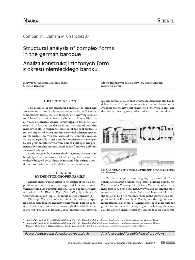 Structural Analysis of Complex Form | PDF | Stress (Mechanics) | Vault ...