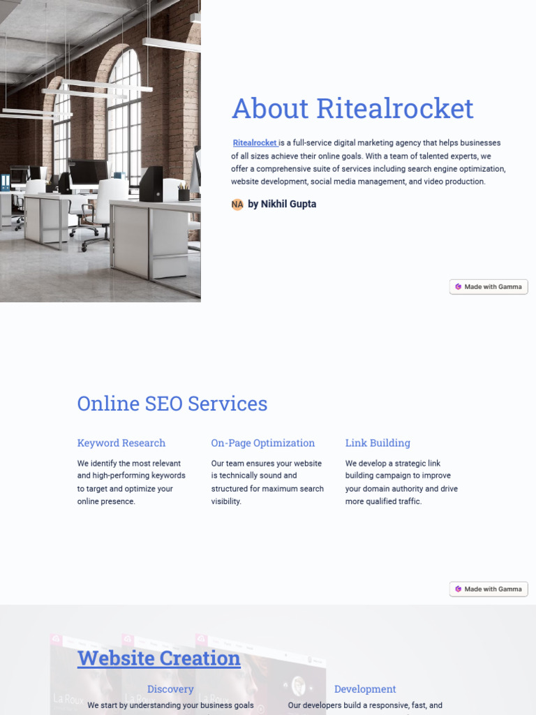 About Ritealrocket | PDF | Search Engine Optimization | Web Development