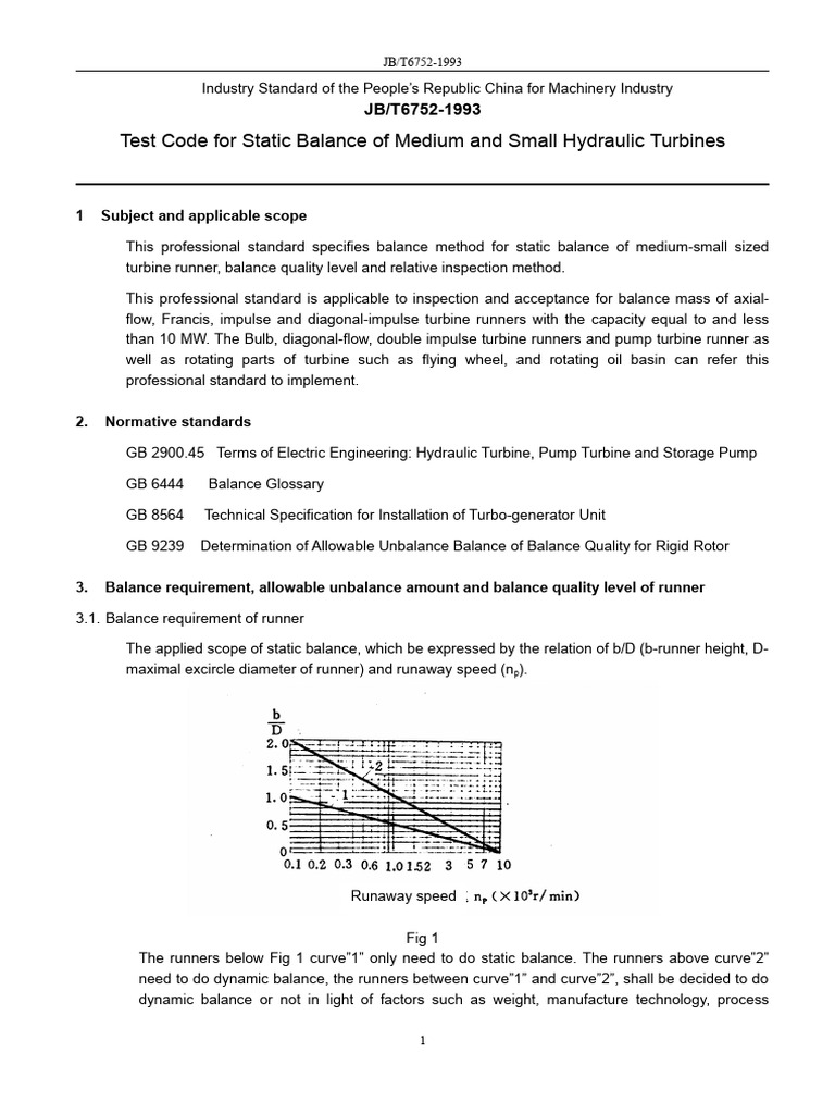 Static Balance Standards for Turbines | PDF | Turbine | Mechanical ...