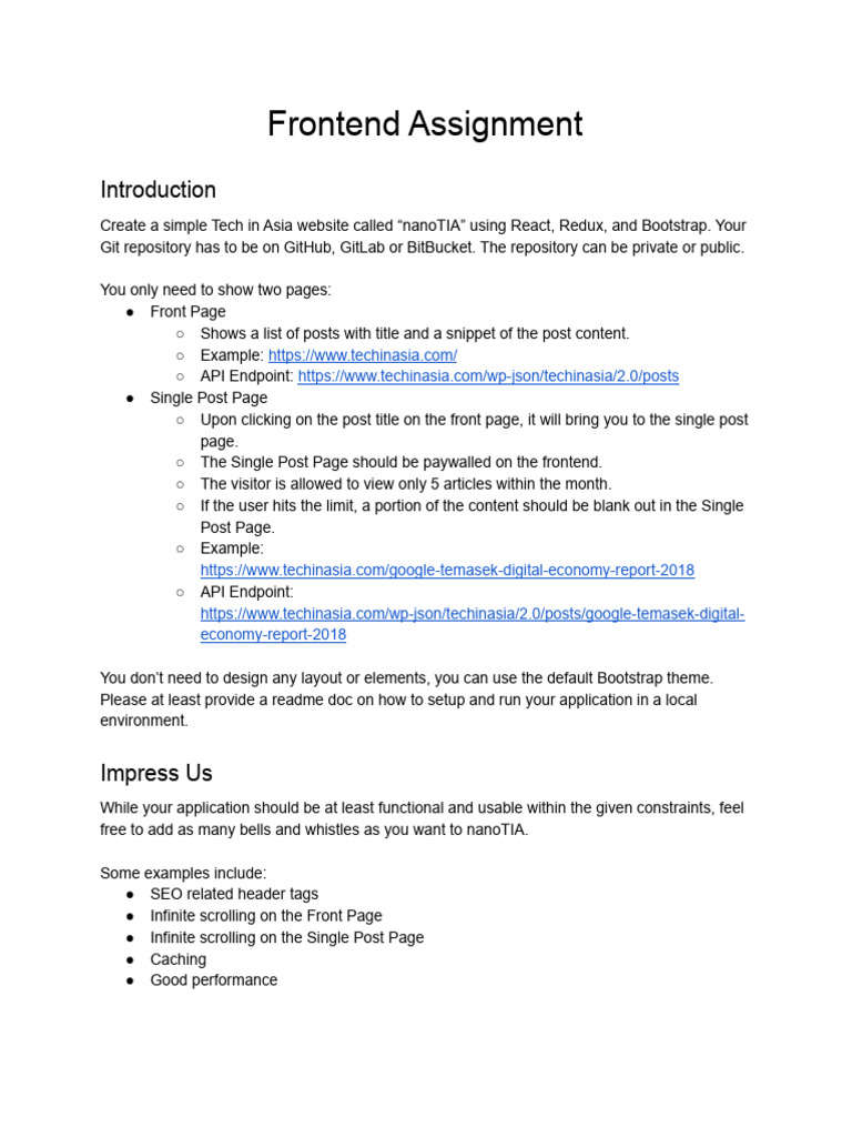 Frontend Assignment | PDF Frontend Assignment | PDF