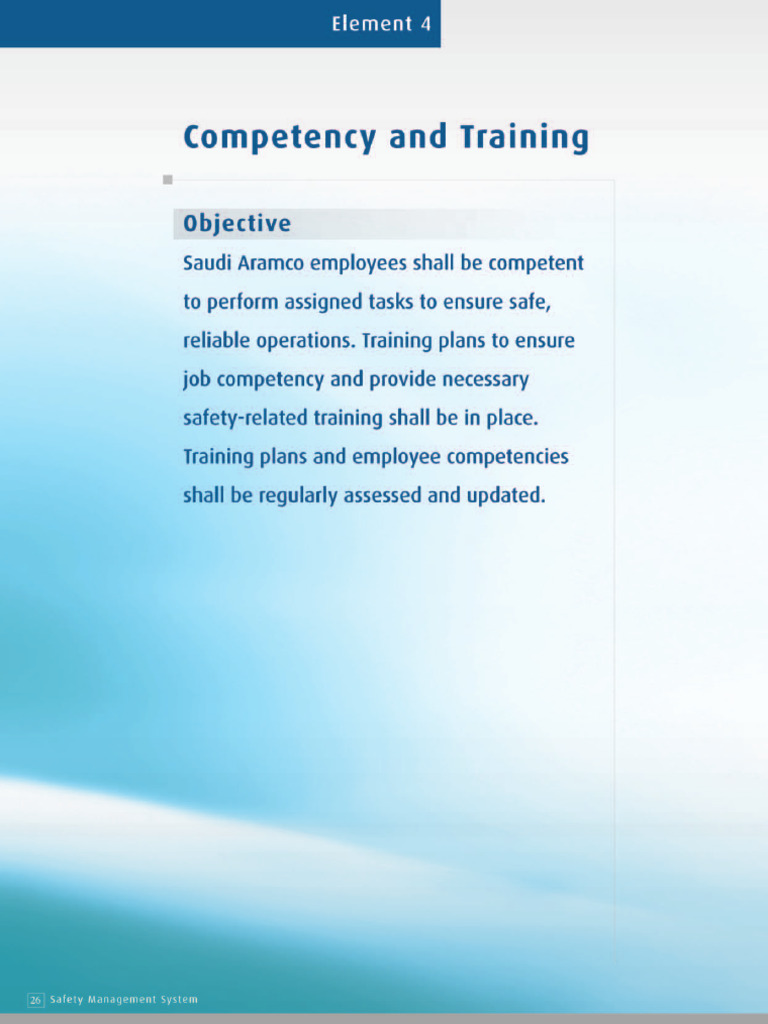 Element 4 - Competency and Training | PDF