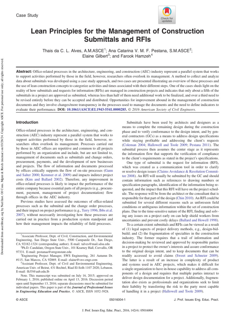 hamzeh-et-al-2016-lean-principles-for-the-management-of-construction-submittals-and-rfis | PDF ...