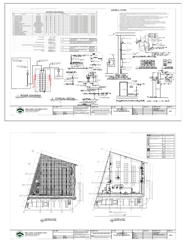 Typical Detail Riser Diagram: General Notes | PDF | Electrical Wiring ...