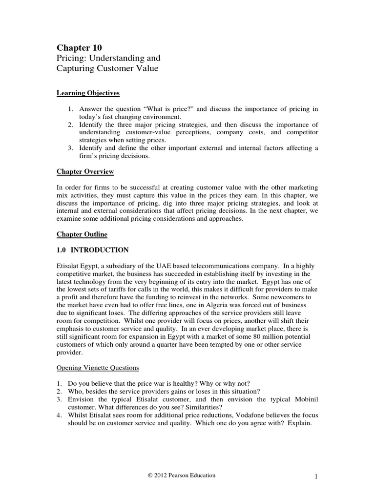 Chapter 10 SG | PDF | Pricing | Demand