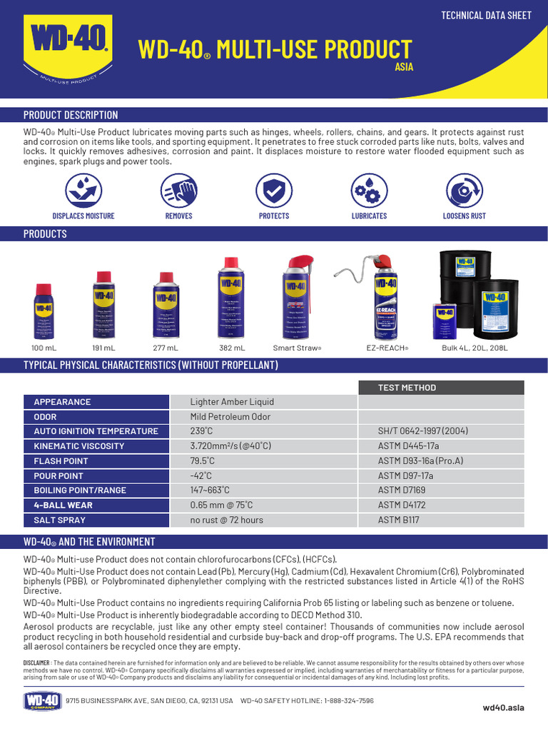 TDS-WD40_MUP | PDF | Corrosion | Rust