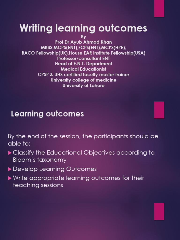 How to write learning objectives | PDF | Learning | Thought