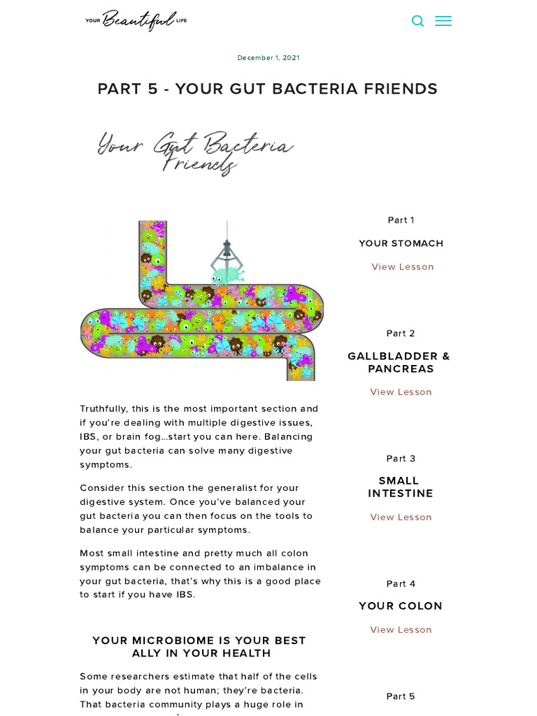 Balancing Your Gut Bacteria for Health | PDF | Neurotransmitter ...