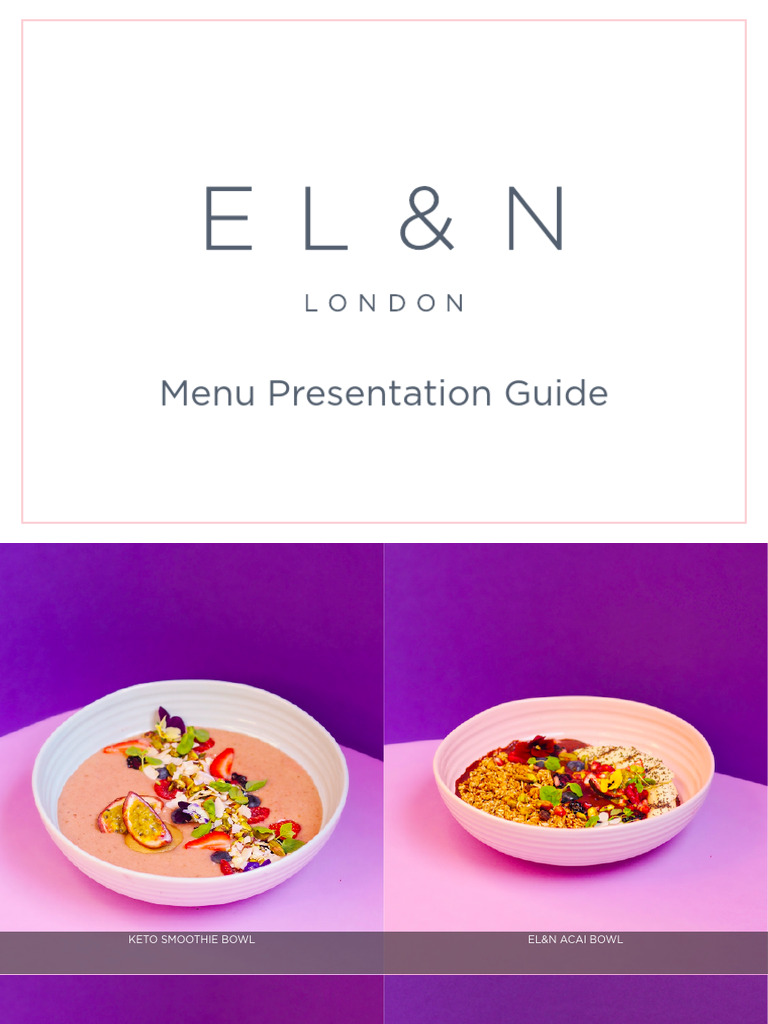 Menu Presentation Guide for EL&N | PDF | Cooking, Food & Wine