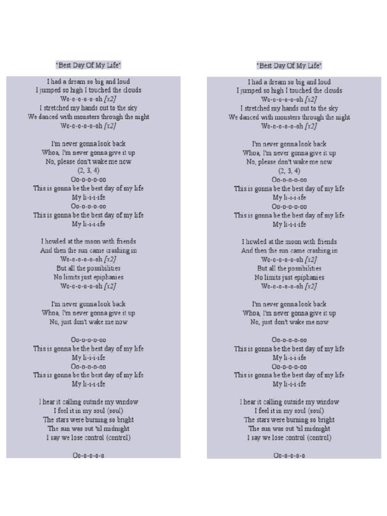 Graduation Song Lyrics | PDF