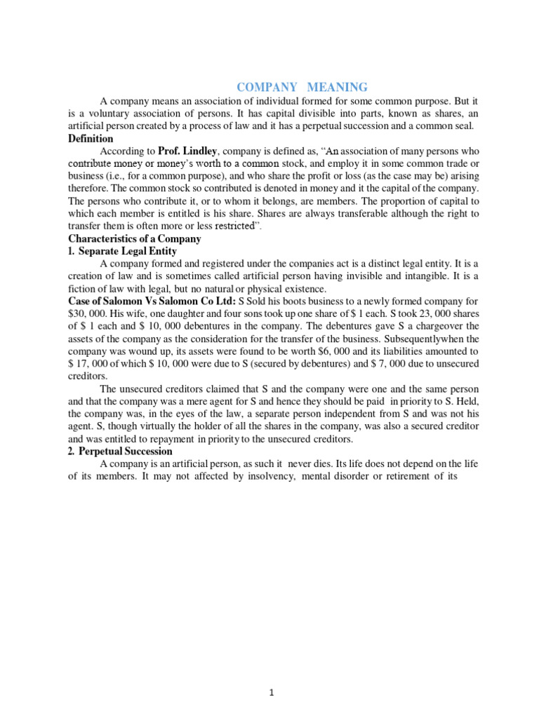 Unit - 5 Companies Act, BBA | PDF | Liquidation | Partnership