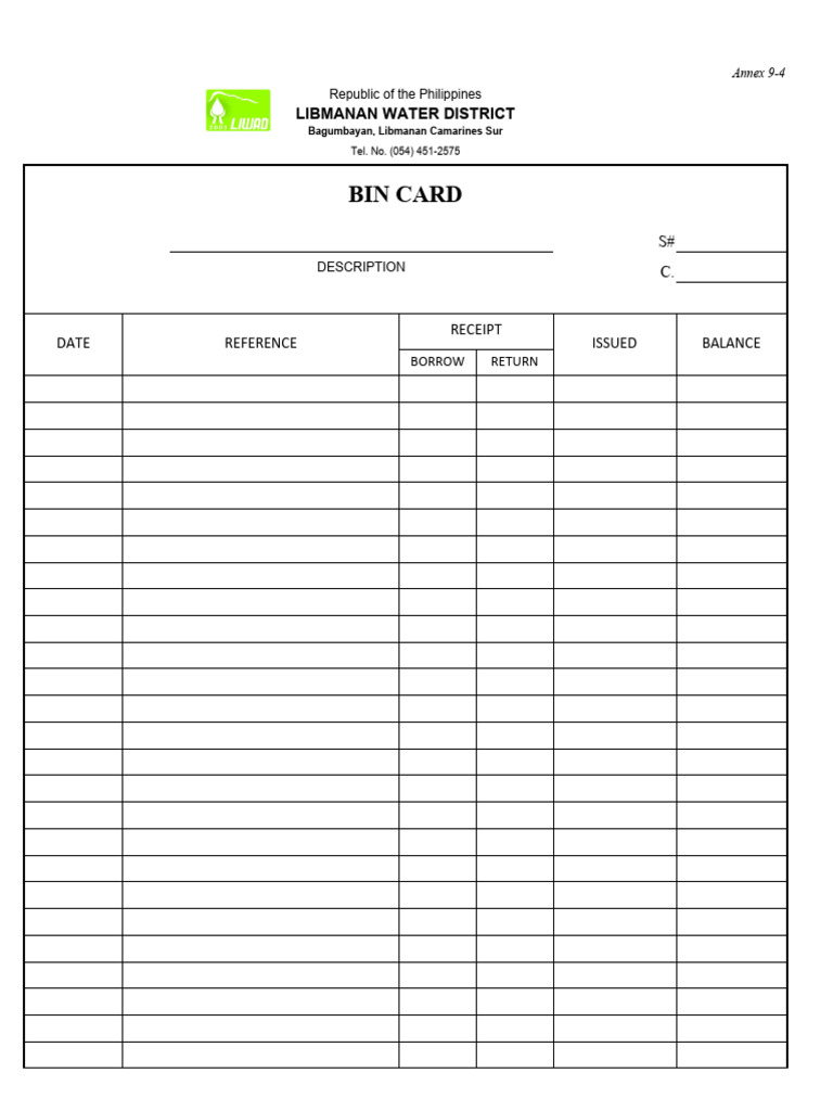 Bin Card & Stock Card | PDF | Manufactured Goods