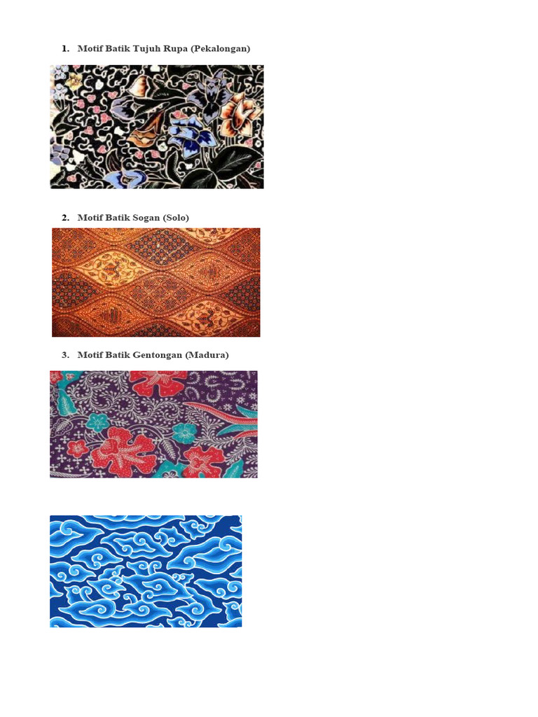 Motif Batik Tujuh Rupa | PDF