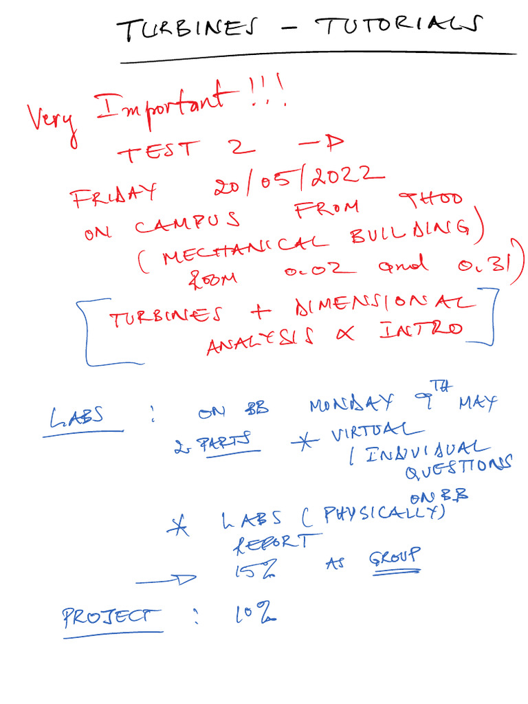 Lecture 10 - Turbines Tutorials | PDF