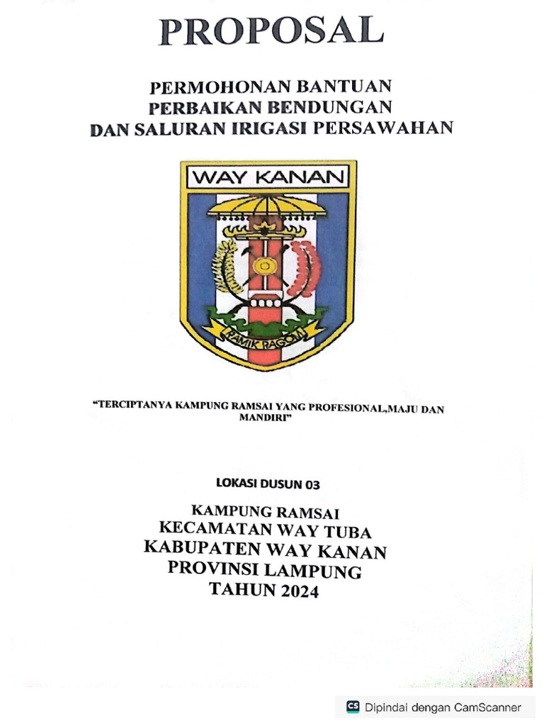 Proposal Bendungan Irigasi | PDF