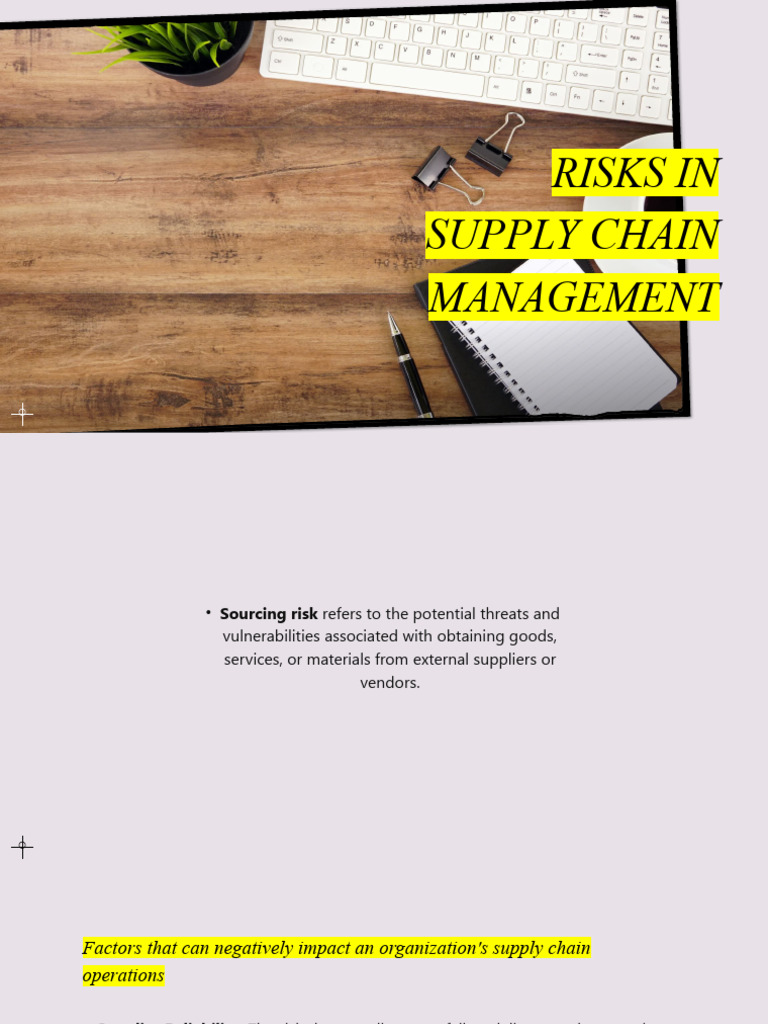 Risks in SCM | PDF | Financial Risk | Supply Chain