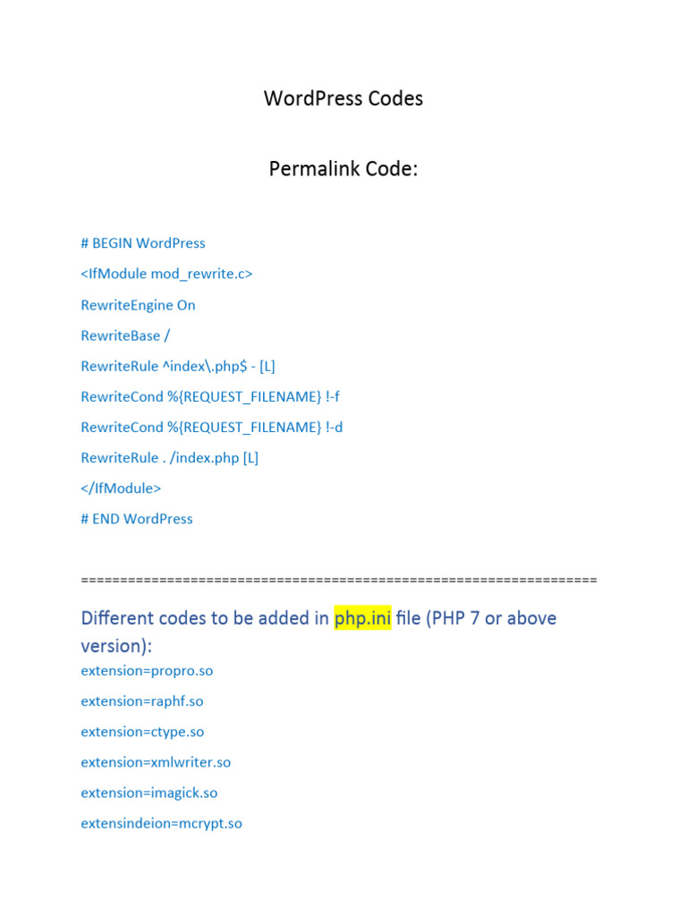 WordPress Codes | Download Free PDF | Computer Data | Hypertext