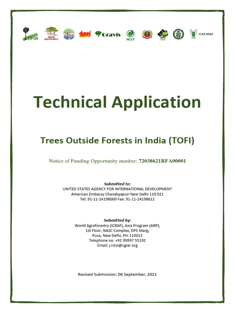 Technical Approach - TOFI Resubmission - Sept - 6 - 2021 - Shared - Partners | PDF | Forests ...