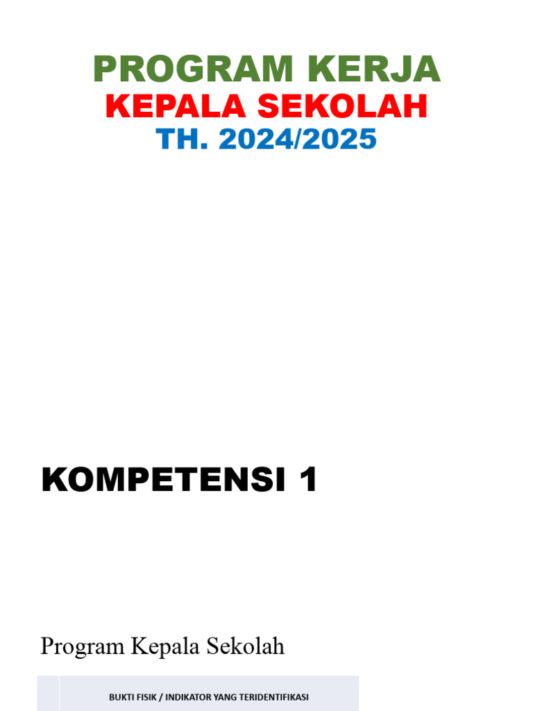 Proker Kepsek 2024-2025 | PDF