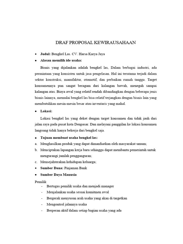 Draf Proposal | PDF