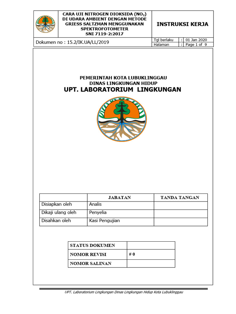 Uji NO2 di Udara: Metode Griess | PDF