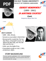 Hemingway's "In Another Country" Analysis | PDF | Social Alienation