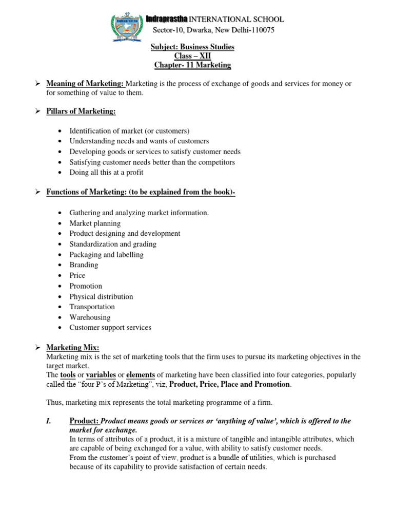 Marketing Notes | PDF | Demand | Marketing