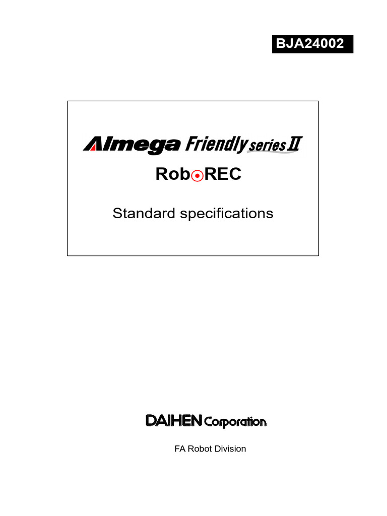 BJA24002 - RoboREC標準仕様書 - 英文 - 第1版 | PDF | Usb | Computer Data Storage