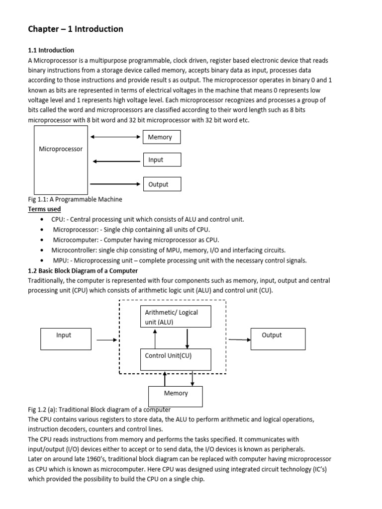 MP Note Old | PDF | Central Processing Unit | Input/Output