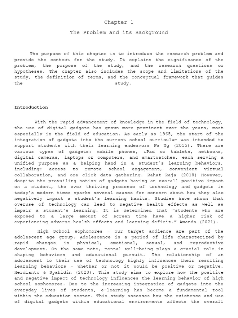 Research Chapter 1 | PDF | Learning | Teachers