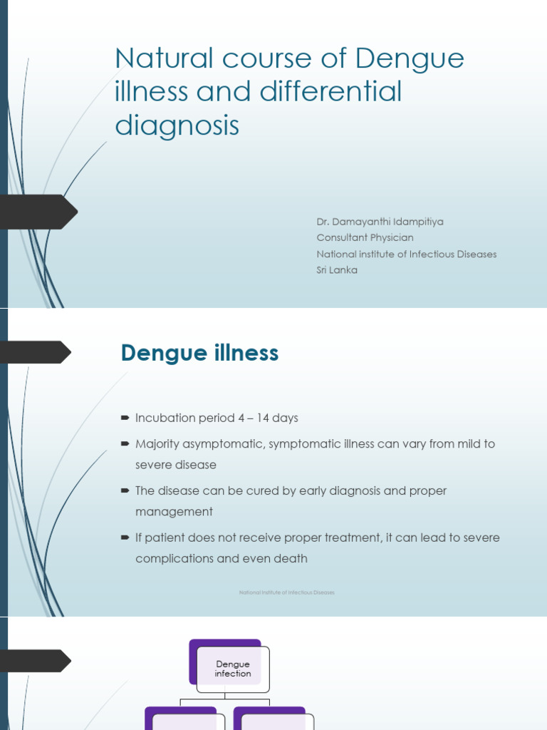 Dengue Diagnosis and Management | PDF | Infection | Public Health