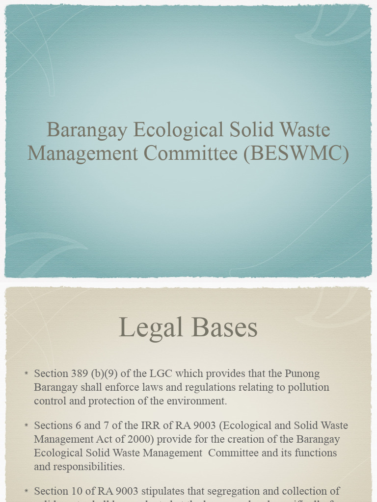 Beswmc and Bpops | PDF | Municipal Solid Waste | Biodegradation