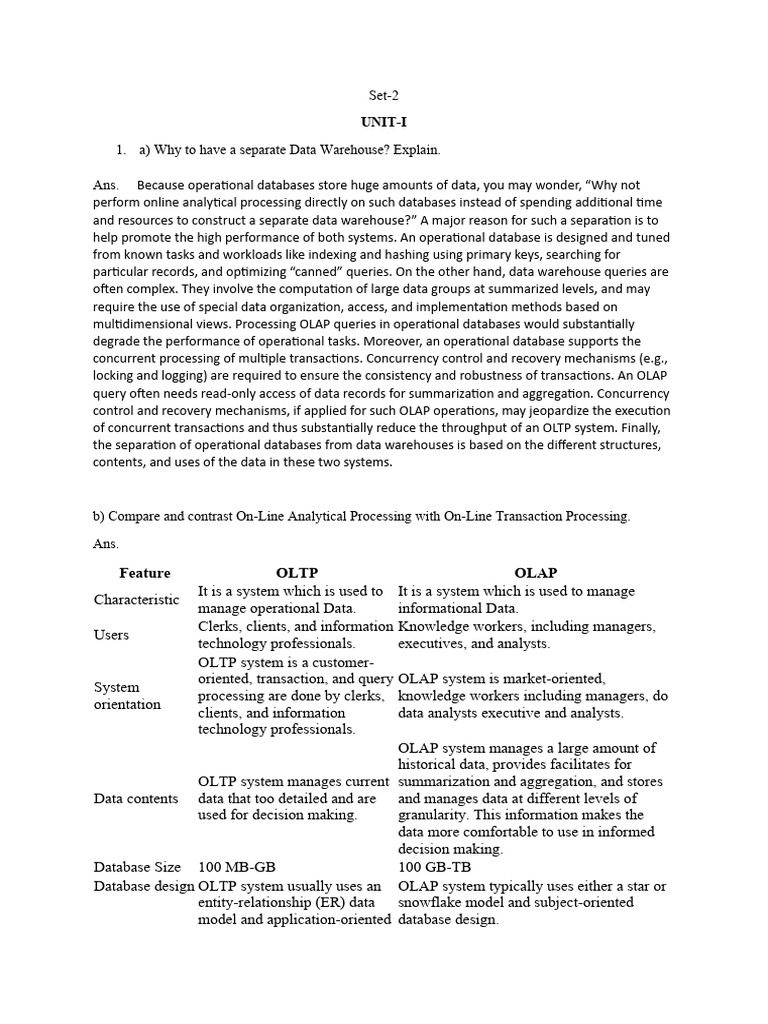 DWDM Set-2 | PDF | Data Warehouse | Database Index