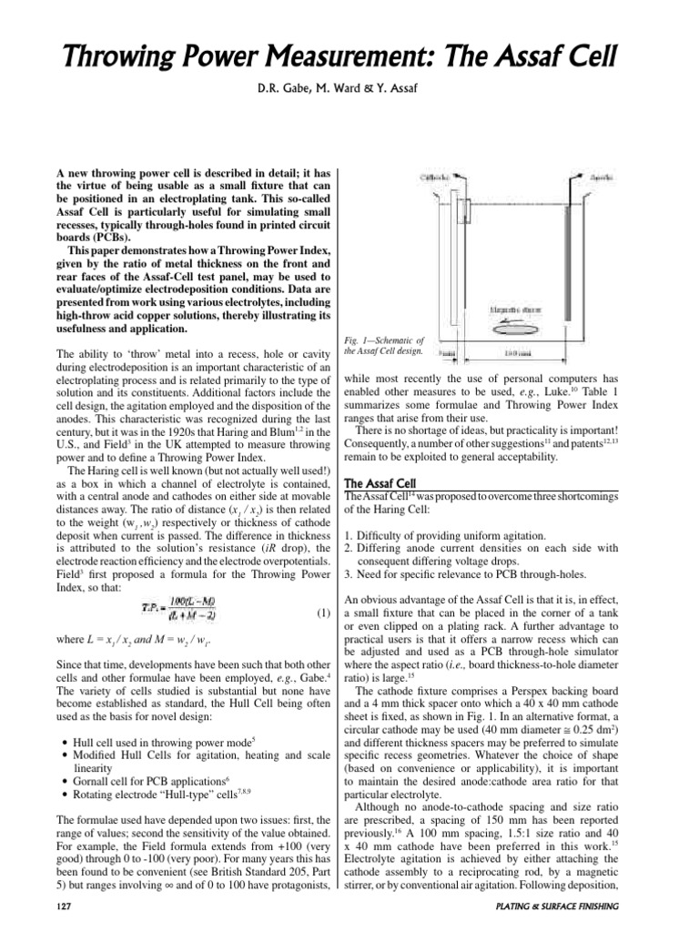 Throwing Power | PDF | Electricity | Materials Science